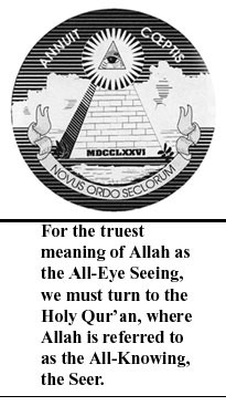 Allah—the All-Eye Seeing—from the heavens above to the earth below