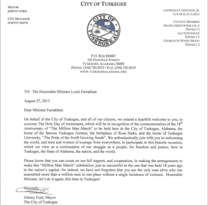 Tuskegee Mayor Johnny Ford officially welcomes Million Man March ...