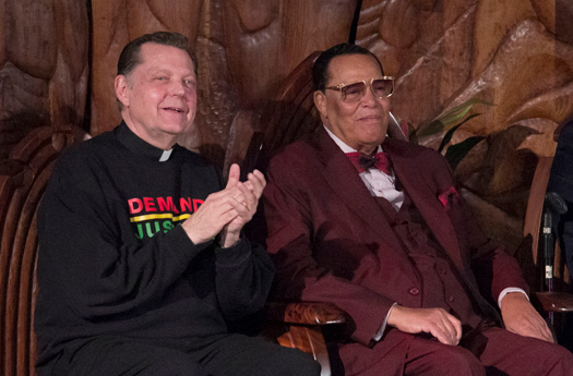 A brotherhood and friendship: Father Michael Pfleger stands with ...
